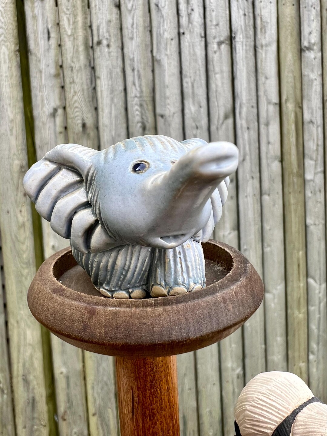 Artesania Rinconada Baby Elephant Figurine Hand Carved Sculpture ...