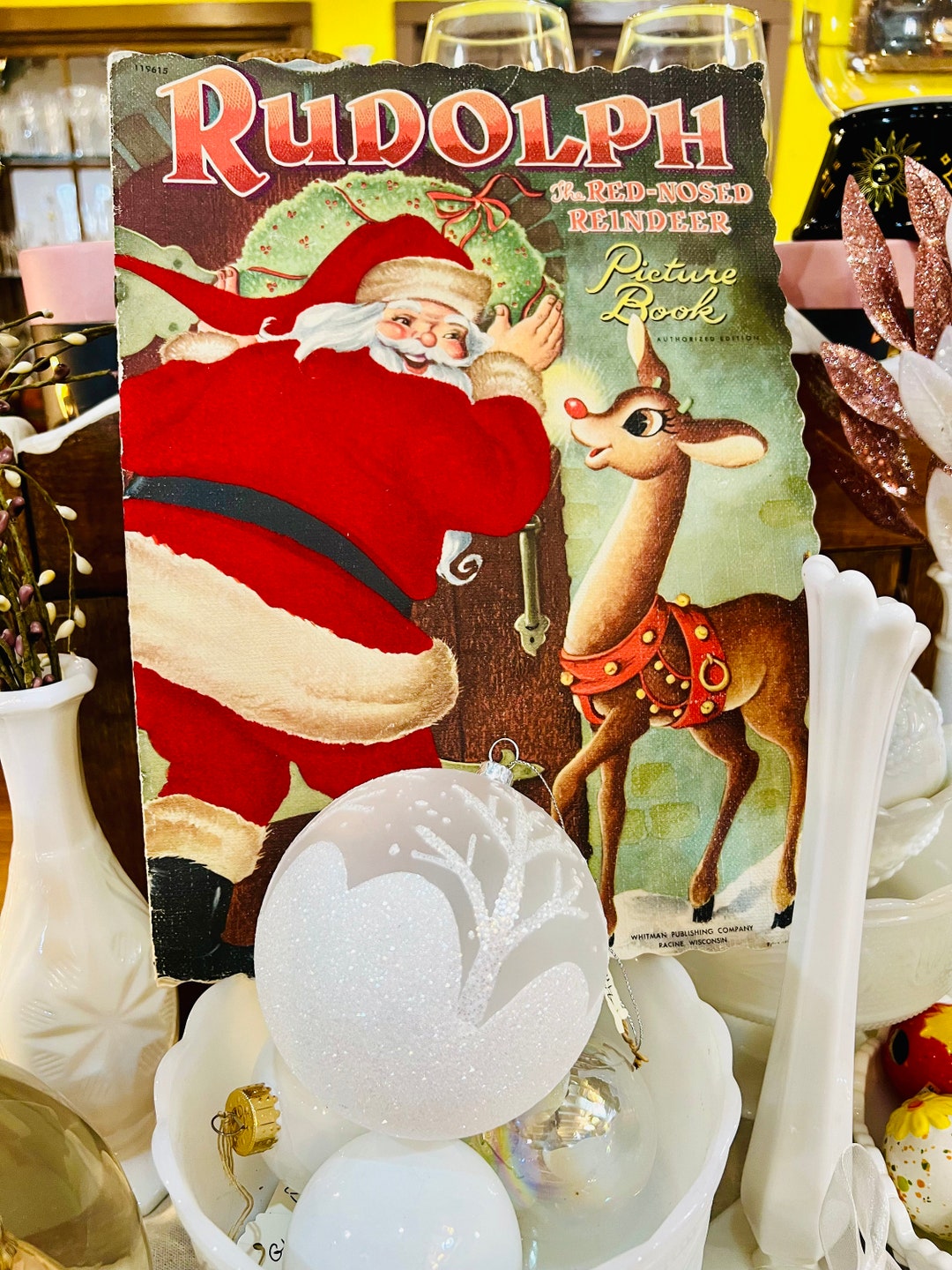 Vintage Rudolph the Red Nosed Reindeer Picture Book Childrens Storybook ...