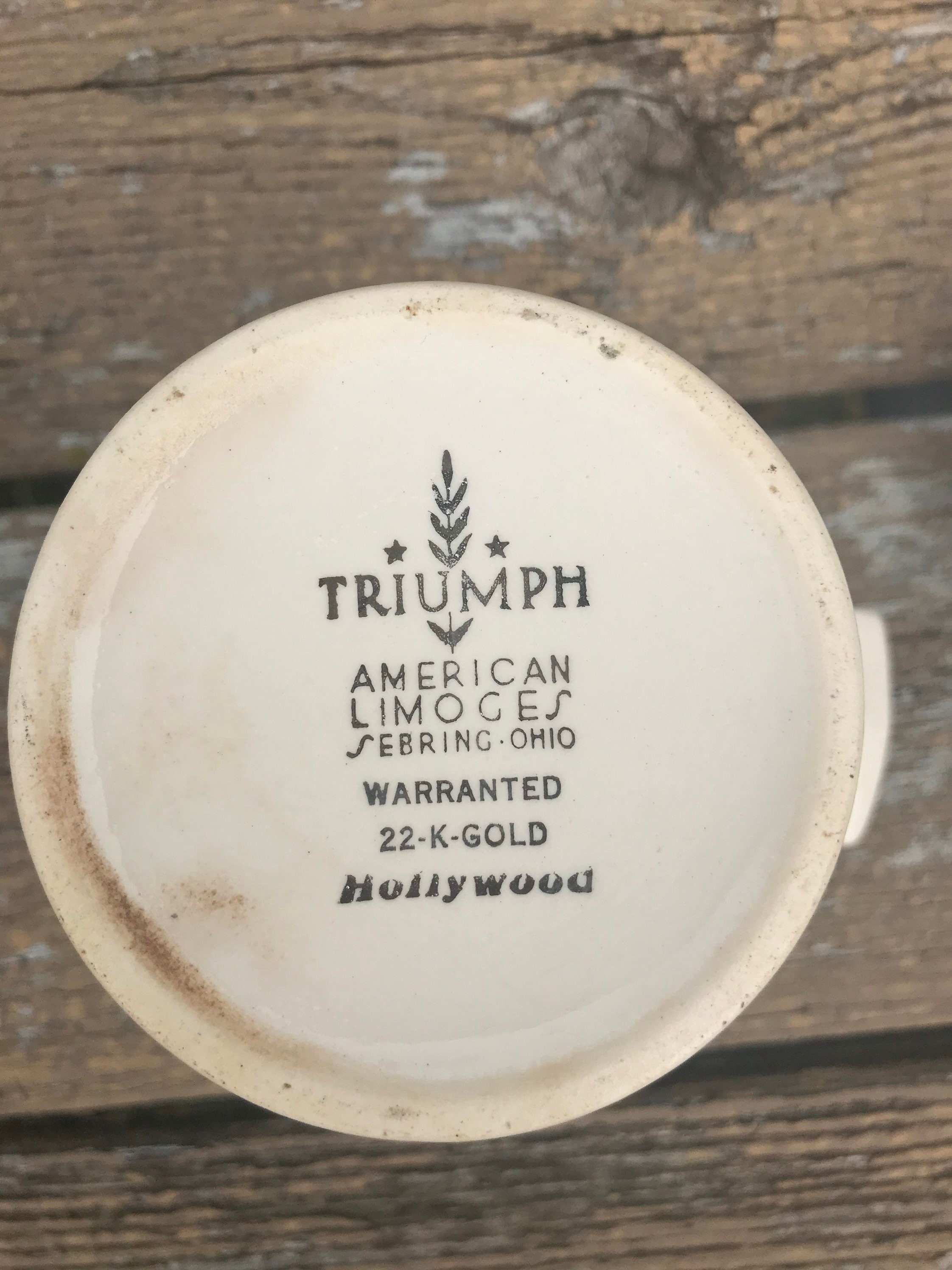 Triumph American Limoges Sugar Bowl Hollywood/22K gold | Etsy