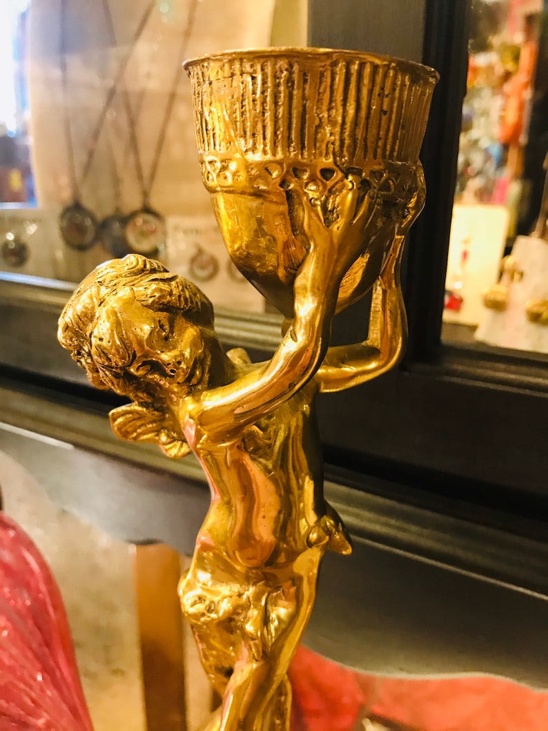 Antique French Brass Bronze Cherub Cupid Fairy Nymph French - Etsy