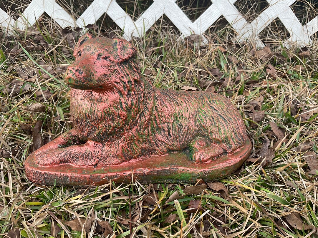 Sheltie Shetland Sheepdog Collie Concrete Statue Hand Painted - Etsy ...