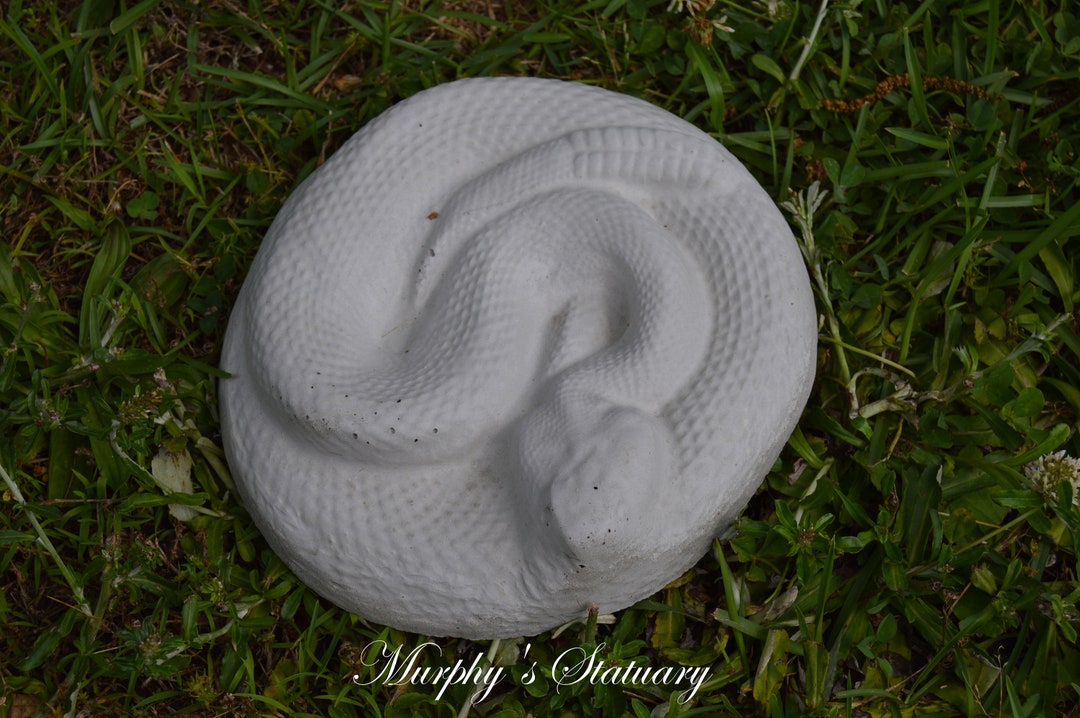 Solid Concrete Rattle Snake Statue - Etsy