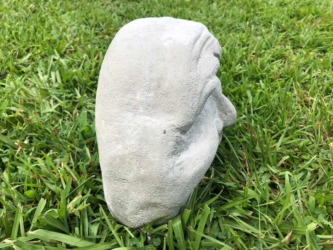 Rock Face Statue Garden Art Yard Art - Etsy