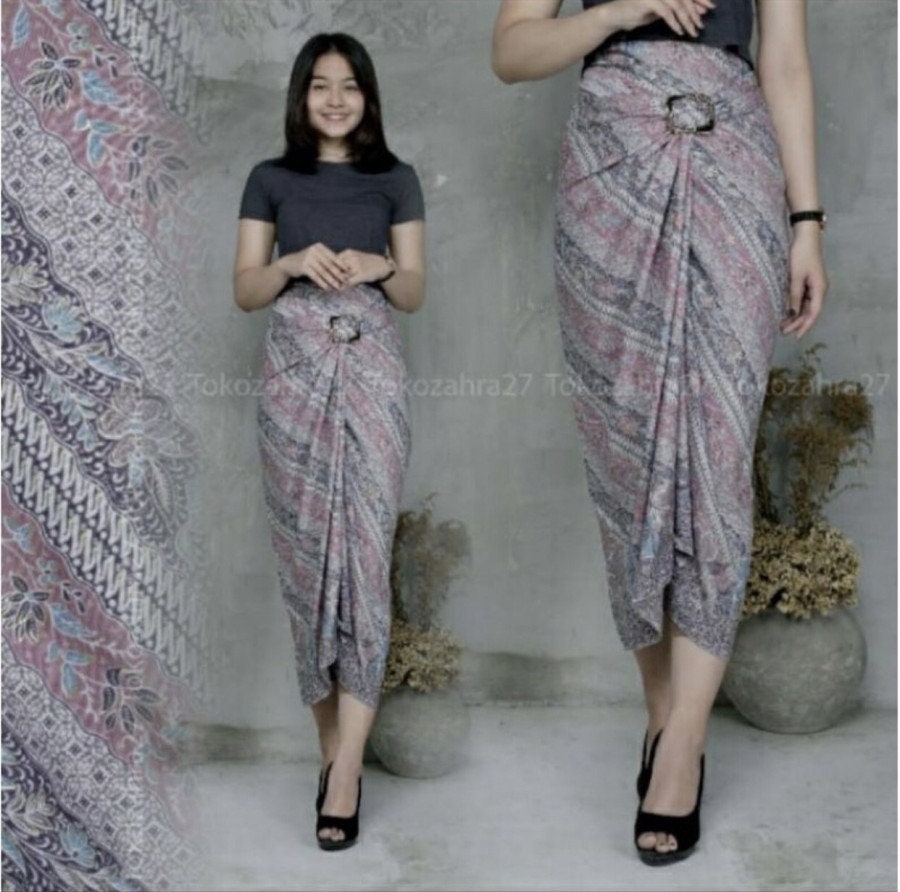 Ethnic Batik Wrap Skirt, Batik Pattern Skirt, Wrap Skirt, Batik Skirt ...
