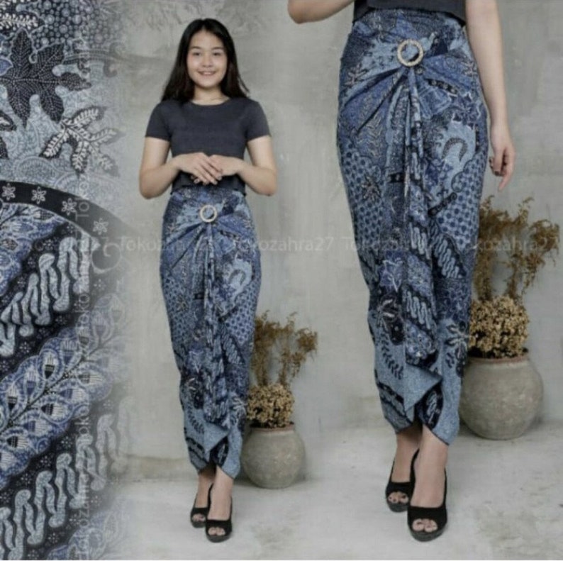 Ethnic Batik Wrap Skirt, Batik Pattern Skirt, Wrap Skirt, Batik Skirt ...