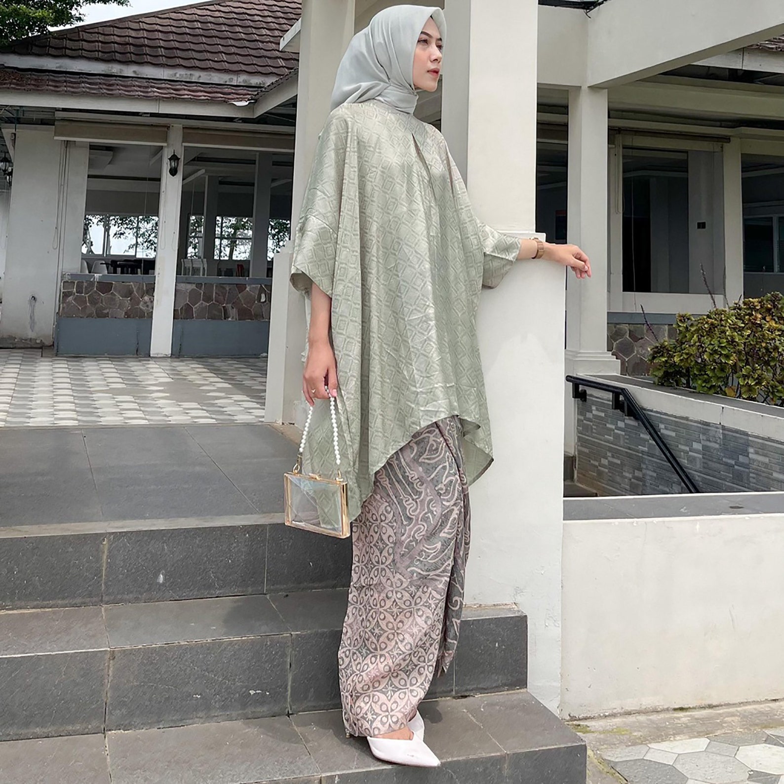 Elegant Modern Batik Blouse and Skirt Ainun Set, Batik Dress, Batik ...