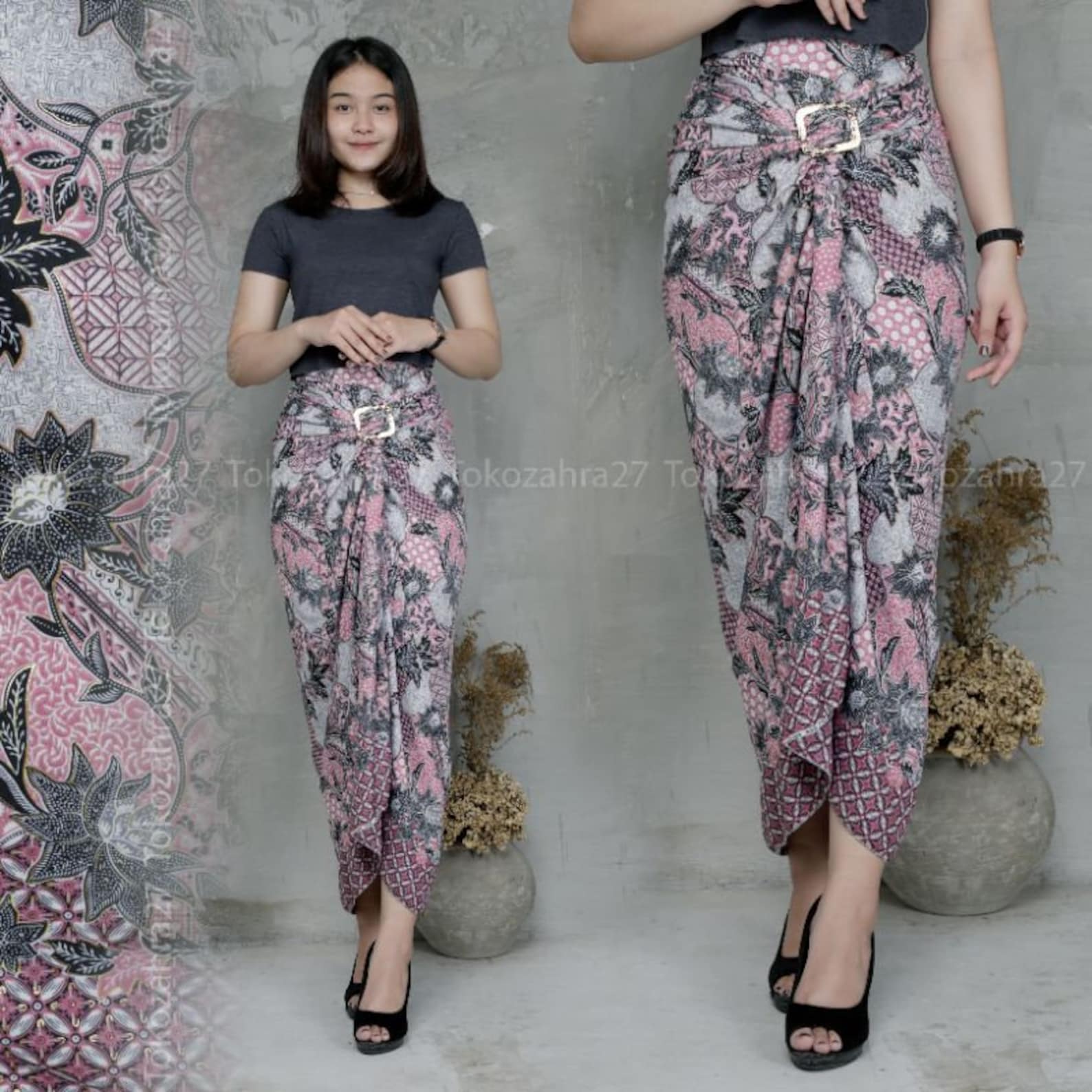 Ethnic Batik Wrap Skirt, Batik Pattern Skirt, Wrap Skirt, Batik Skirt ...