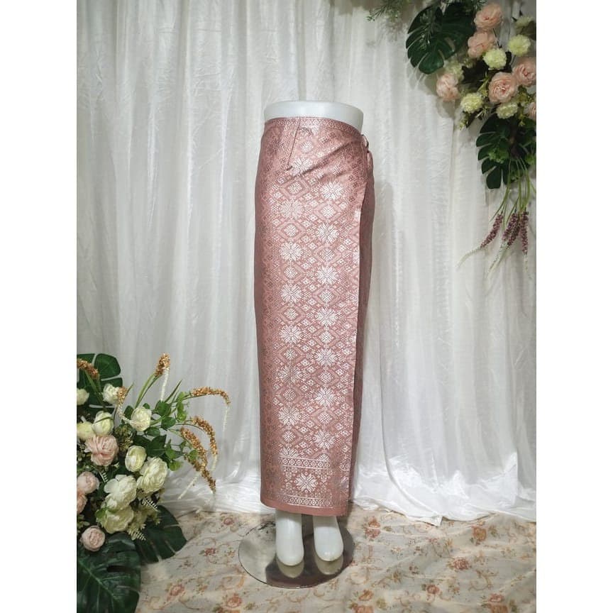 Ethnic Songket Wrap Skirt, Songket Pattern Skirt, Wrap Skirt, Batik ...