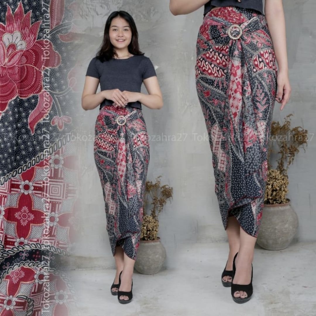 Ethnic Batik Wrap Skirt, Batik Pattern Skirt, Wrap Skirt, Batik Skirt ...