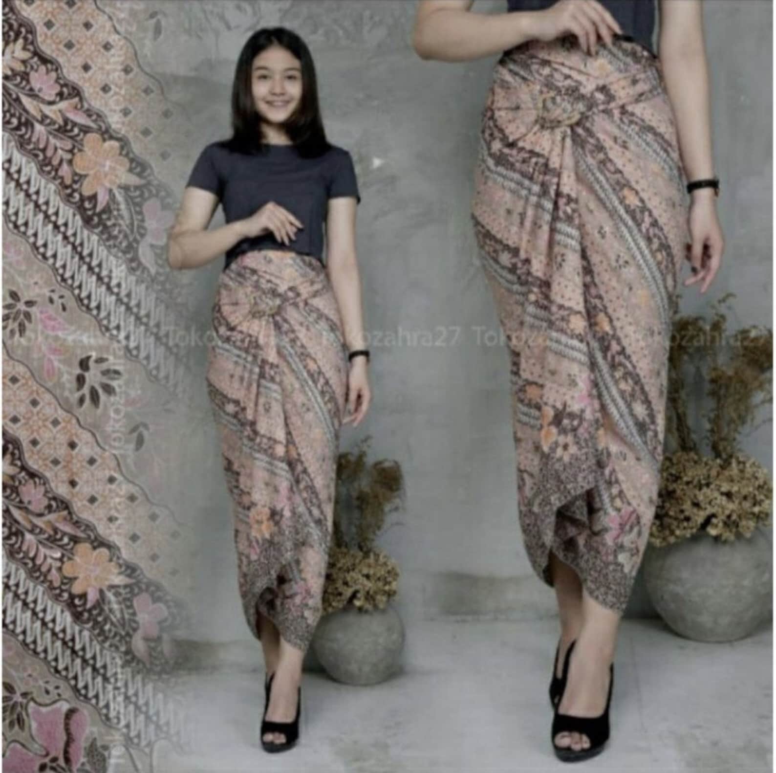 Ethnic Batik Wrap Skirt, Batik Pattern Skirt, Wrap Skirt, Batik Skirt ...