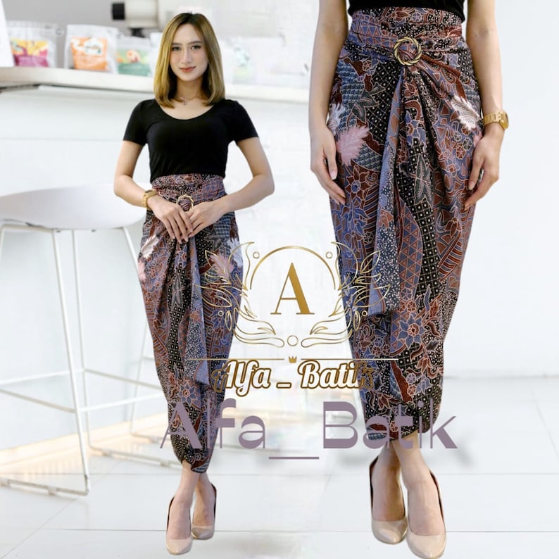 Ethnic Batik Wrap Skirt, Batik Pattern Skirt, Wrap Skirt, Batik Skirt ...