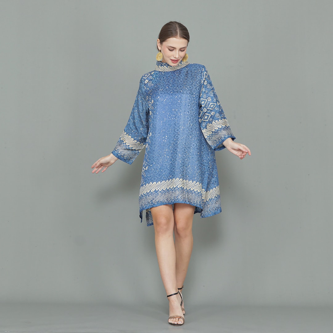 Rinjanie Batik Dress Modern Batik Tunik Series, Batik Dress, Batik ...