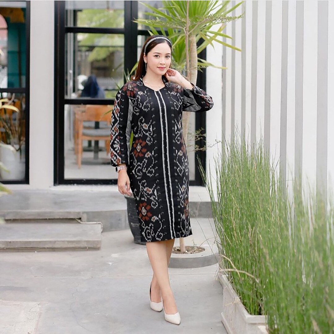 Orlina Tenun Dress Traditional Elegance in Dresses Batik - Etsy