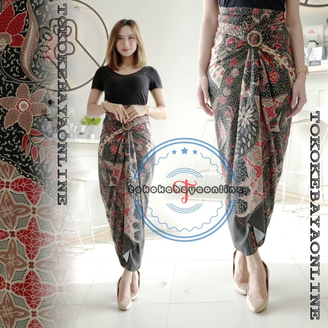 Ethnic Batik Wrap Skirt, Batik Pattern Skirt, Wrap Skirt, Batik Skirt ...