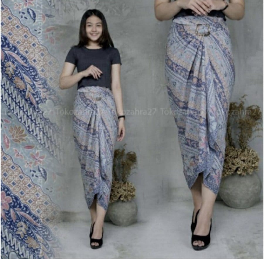 Ethnic Batik Wrap Skirt, Batik Pattern Skirt, Wrap Skirt, Batik Skirt ...
