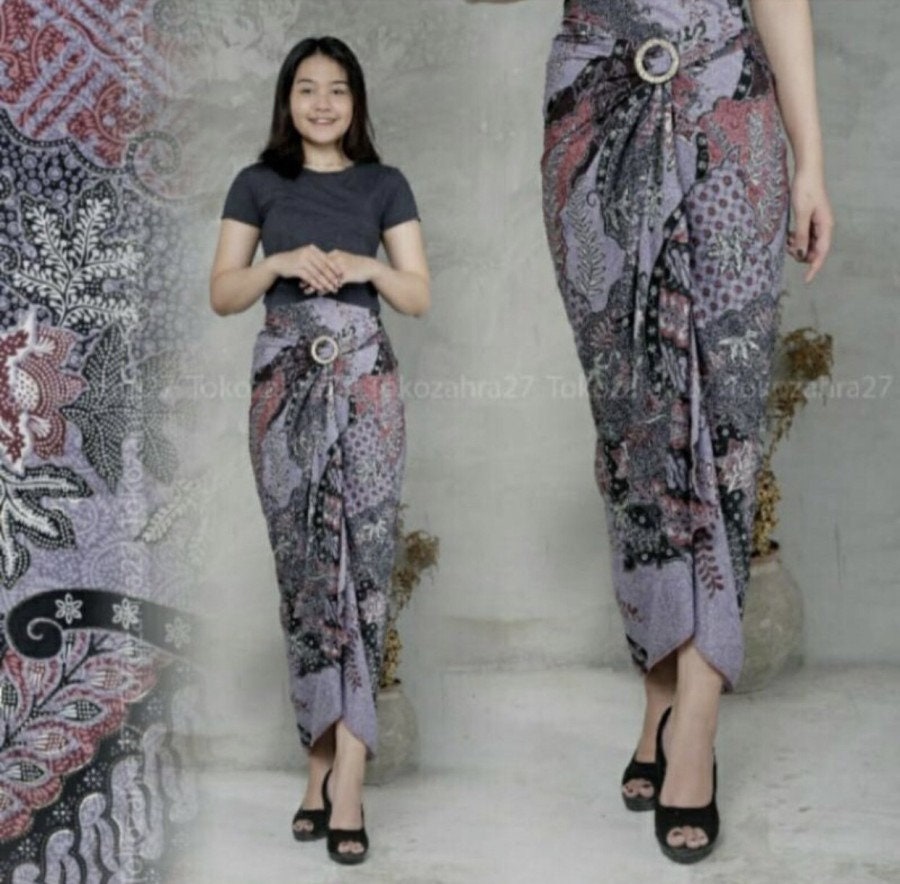 Ethnic Batik Wrap Skirt, Batik Pattern Skirt, Wrap Skirt, Batik Skirt ...