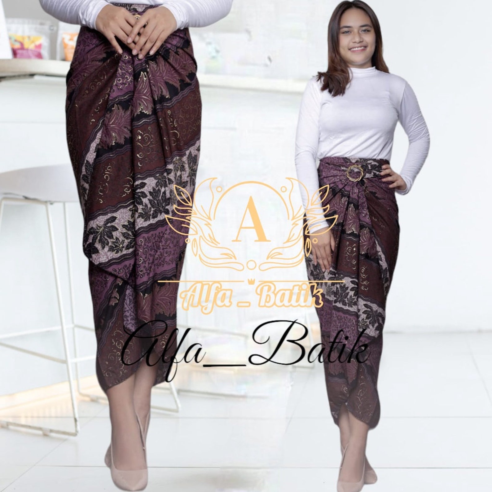 Ethnic Batik Wrap Skirt, Batik Pattern Skirt, Wrap Skirt, Batik Skirt ...