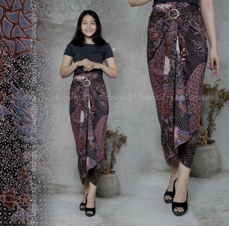 Ethnic Batik Wrap Skirt, Batik Pattern Skirt, Wrap Skirt, Batik Skirt ...