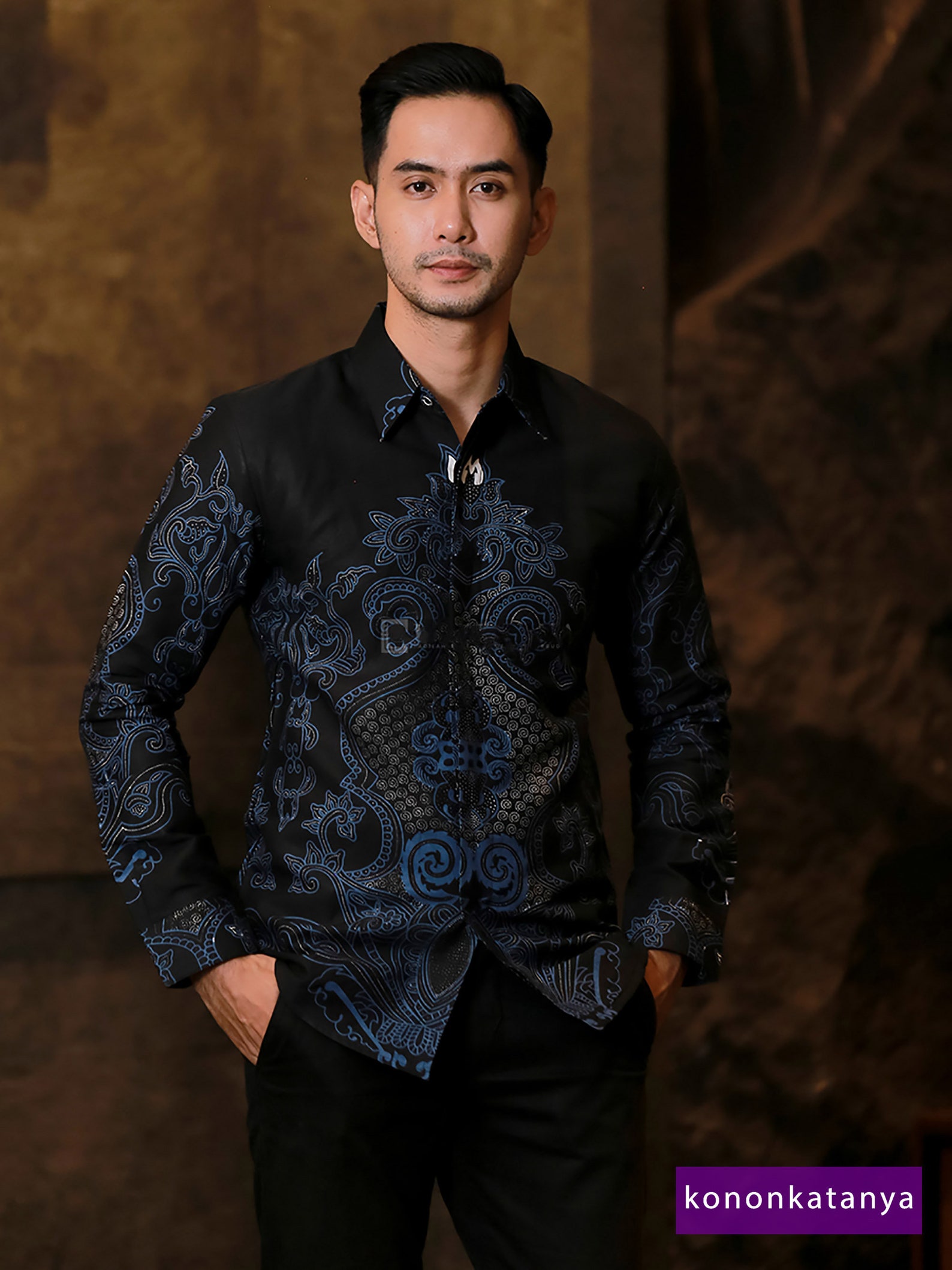 Abinawa II Exquisite Premium Long-sleeve Batik Shirt by Lakhsana Batik ...
