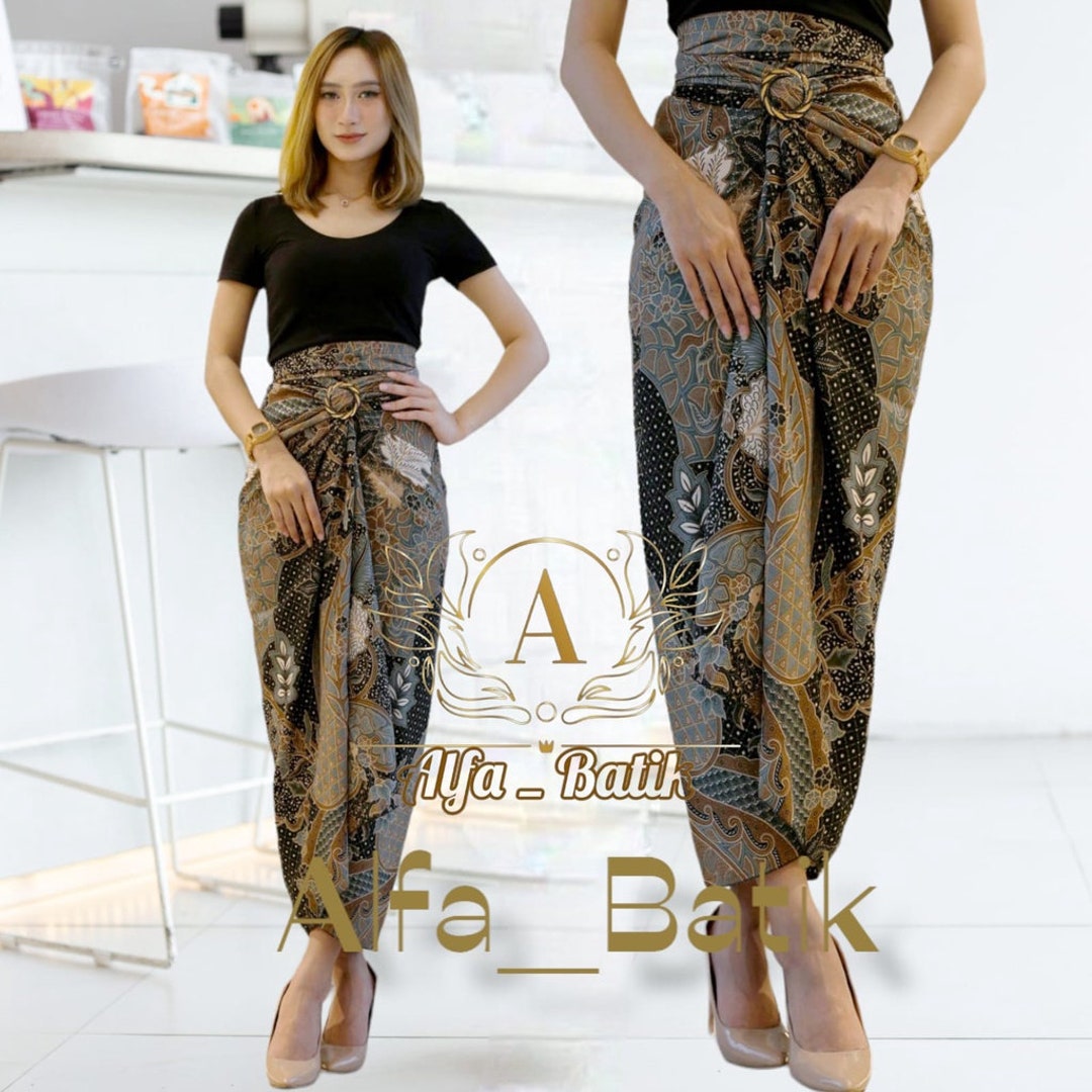 Ethnic Batik Wrap Skirt, Batik Pattern Skirt, Wrap Skirt, Batik Skirt ...