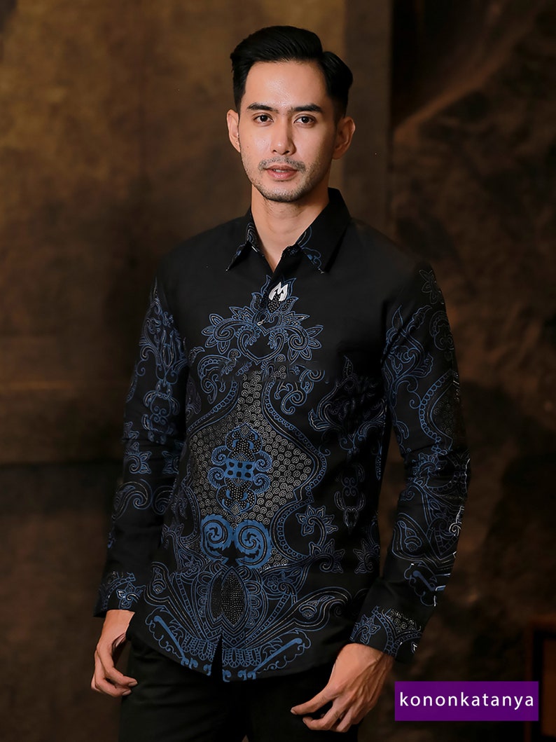 Abinawa II Exquisite Premium Long-sleeve Batik Shirt by Lakhsana Batik ...