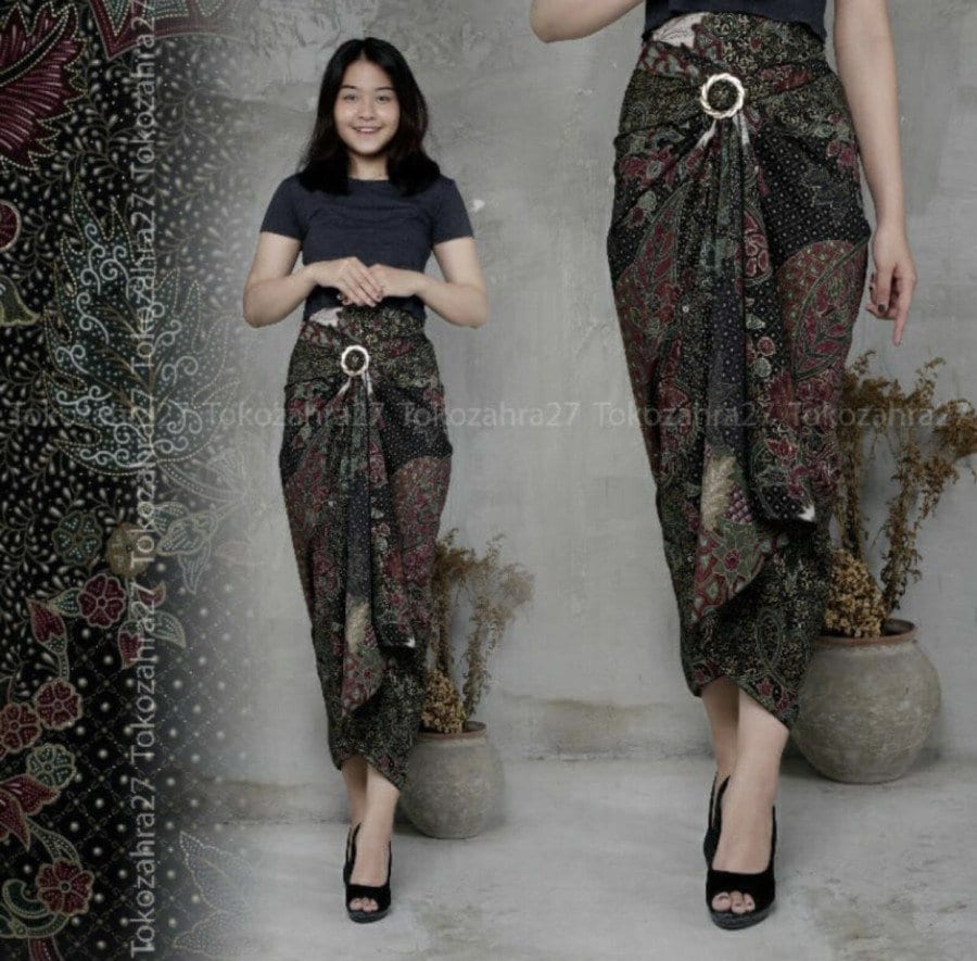 Ethnic Batik Wrap Skirt, Batik Pattern Skirt, Wrap Skirt, Batik Skirt ...