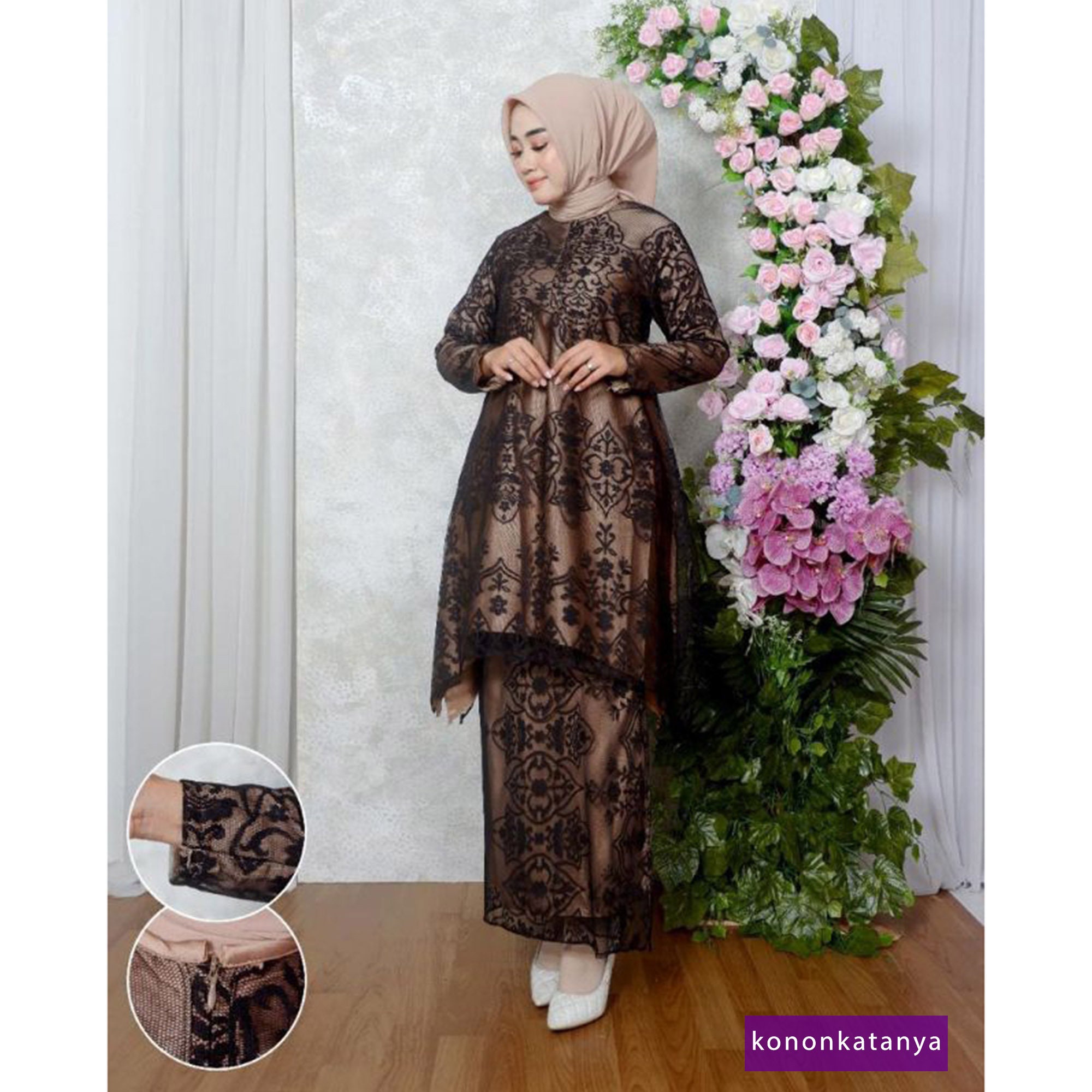 Radiant Elegance the Nur Azizah Malay Kebaya Ensemble, Kebaya Batik ...