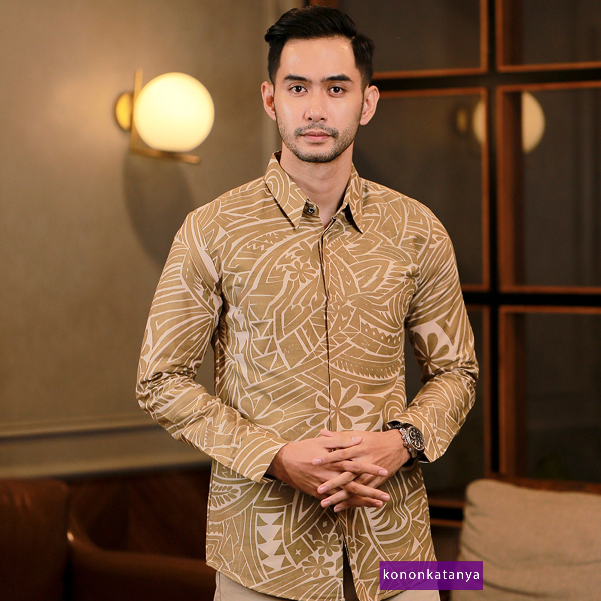 Mahesa Elegance Long Sleeve Cotton Batik Shirt by Lakhsana Batik, Men ...