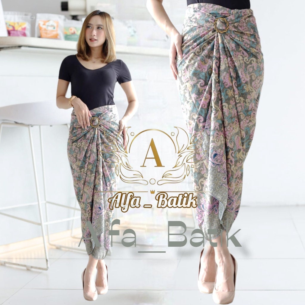 Ethnic Batik Wrap Skirt, Batik Pattern Skirt, Wrap Skirt, Batik Skirt ...