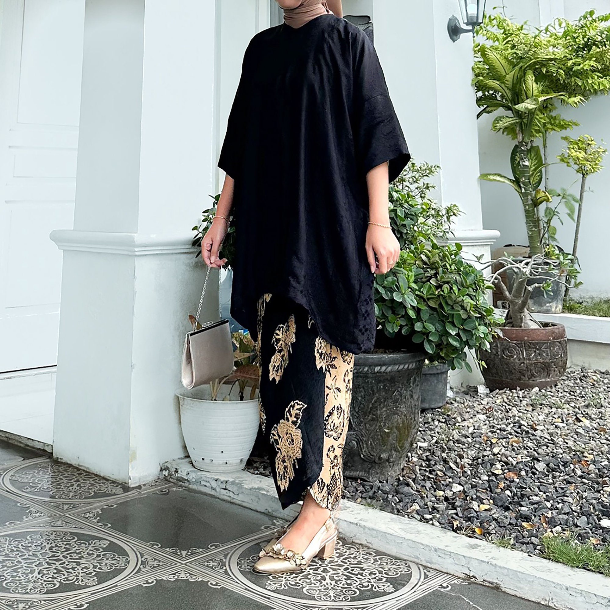 Elegant Modern Batik Blouse and Skirt Ainun Set, Batik Dress, Batik ...