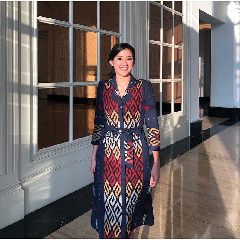 Ralin Dress Tenun Timeless Elegance With Indonesian Heritage Woven, Batik Dress, Batik, Boho ...