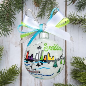 Seattle Ornament, Washington Ornament, Pacific Northwest, Space Neddle ...
