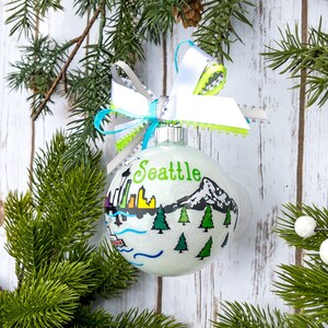 Seattle Ornament, Washington Ornament, Pacific Northwest, Space Neddle ...