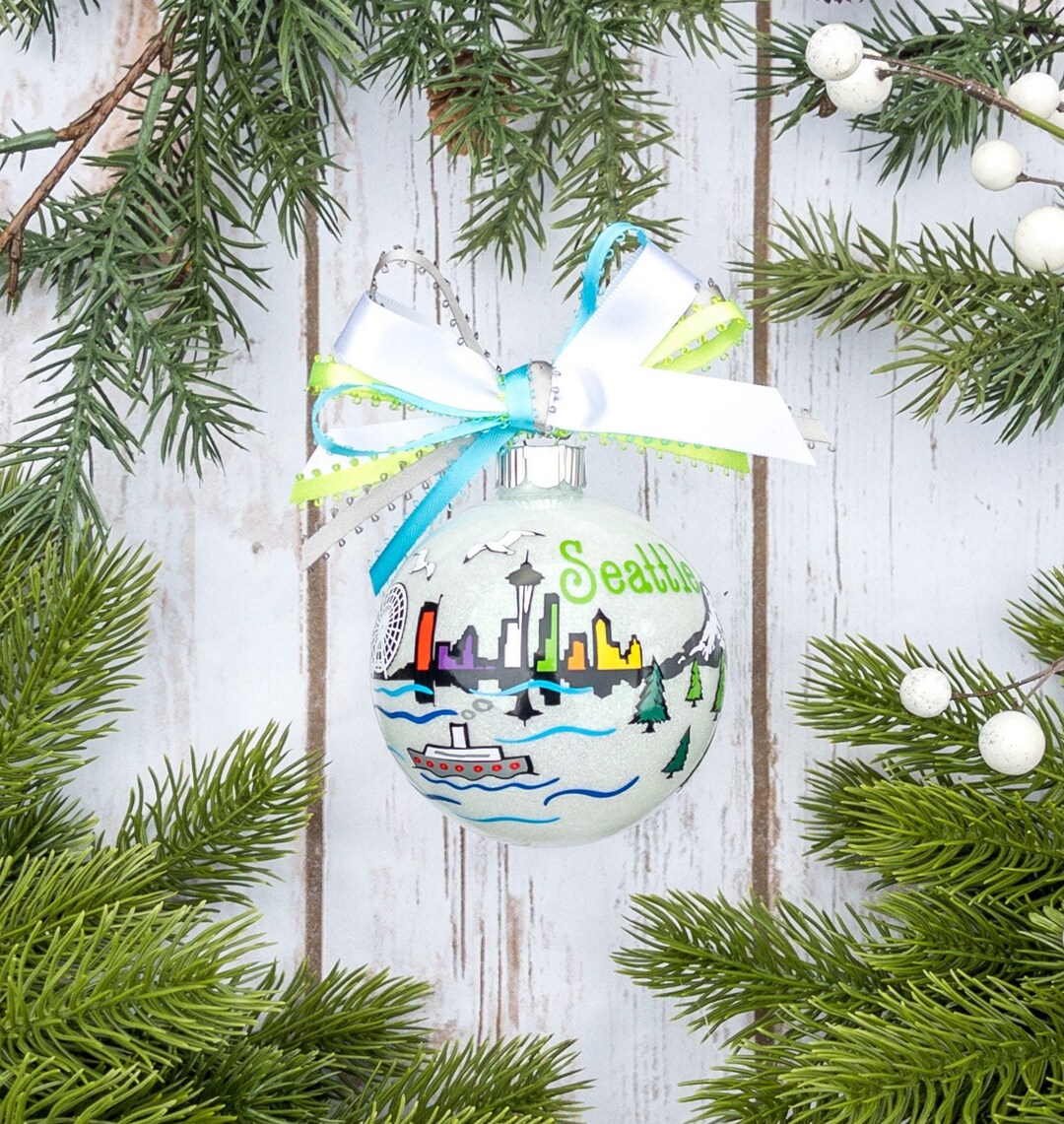 Seattle Ornament, Washington Ornament, Pacific Northwest, Space Neddle ...