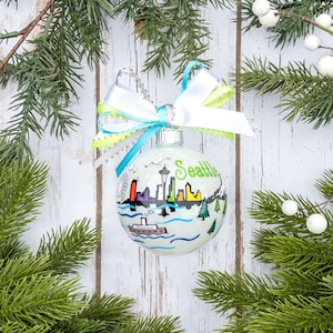 Seattle Ornament, Washington Ornament, Pacific Northwest, Space Neddle ...