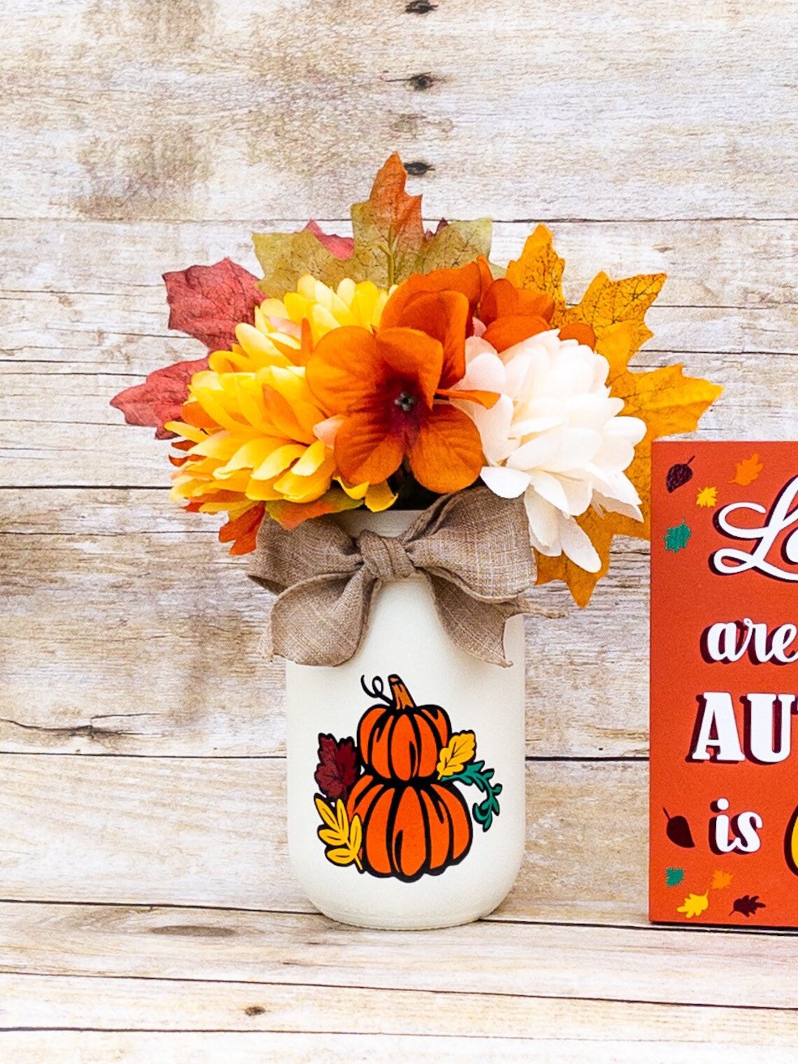 Autumn Decor, Fall Decorations, Fall Mason Jars, Fall Decor, Fall ...