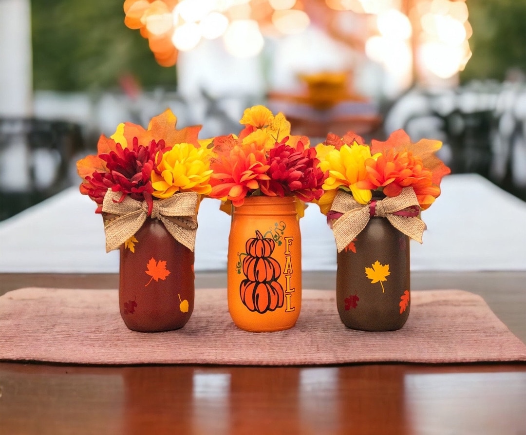 Fall Decor, Fall Centerpiece, Autumn Decor, Fall Table Settings, Fall ...