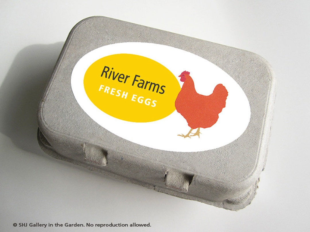 Egg Carton Labels 6 Customized Personalized Egg Stickers - Etsy