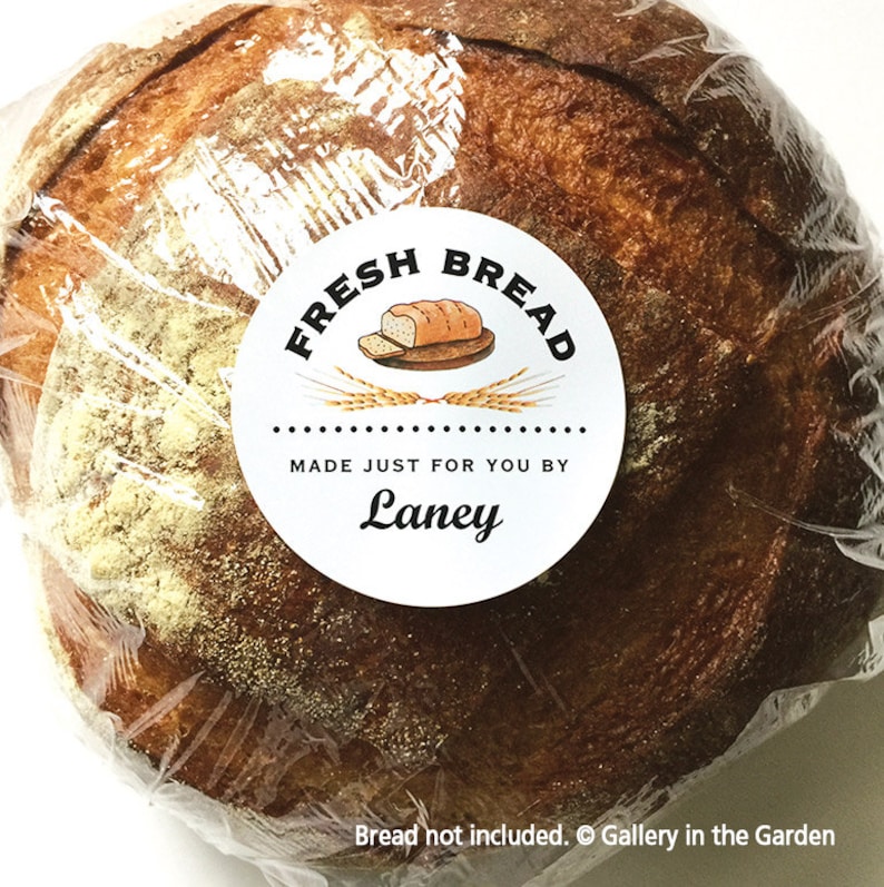 Bread Stickers Bakery Box Stickers Kitchen Labels Baguette | Etsy