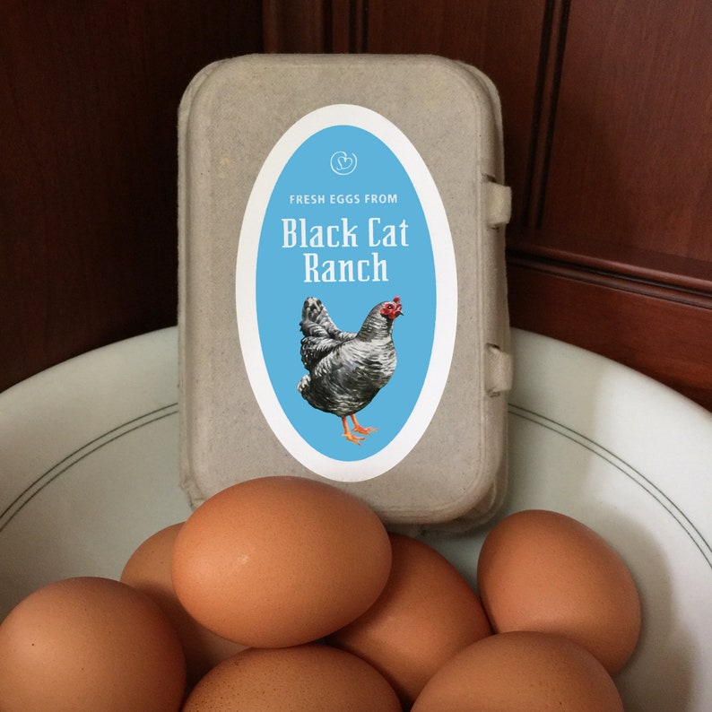 12 Egg Carton Labels Personalized Chicken Egg Label Egg - Etsy