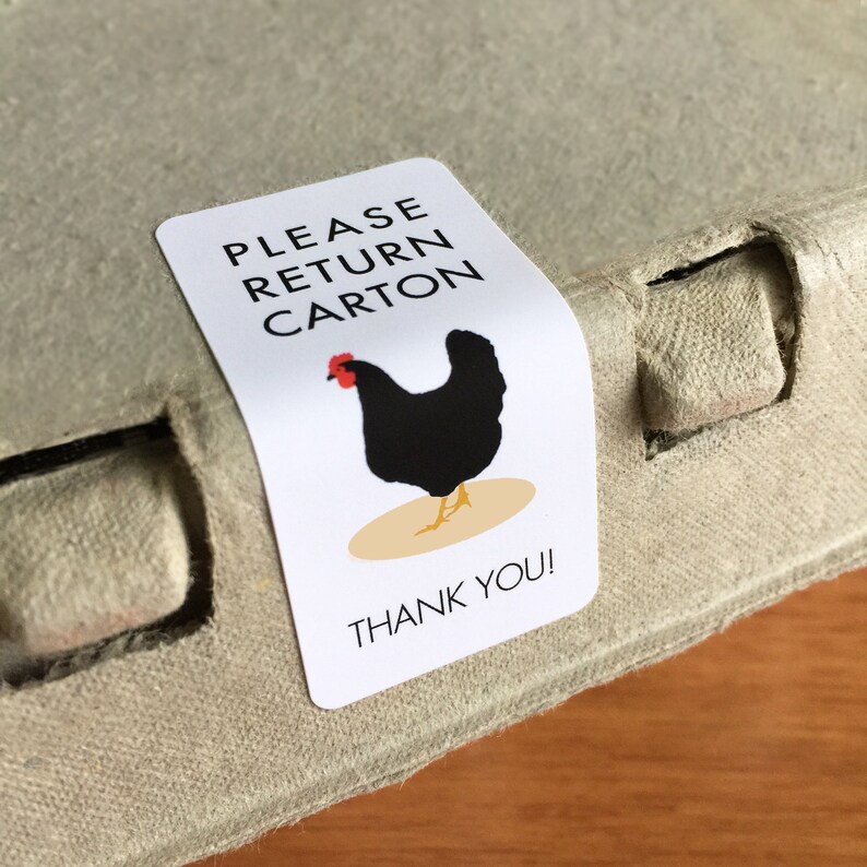 Coop Accessories 35 Please Return Carton Stickers Egg | Etsy