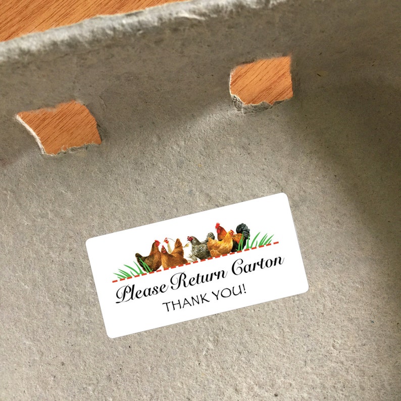 Coop Accessories 35 Please Return Carton Stickers Egg | Etsy