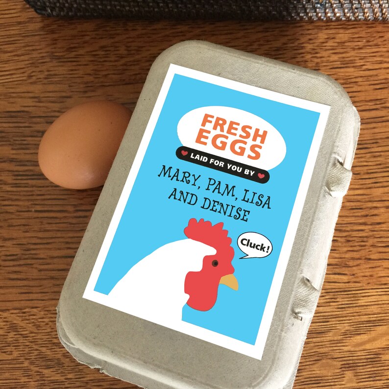 Egg Carton Labels 6 Personalized Labels Food Packaging Egg - Etsy
