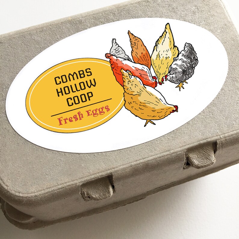 Chicken Egg Labels Personalized Egg Sticker Farm Market Coop - Etsy UK