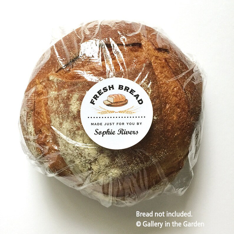 Bread Stickers Bakery Box Stickers Kitchen Labels Baguette | Etsy