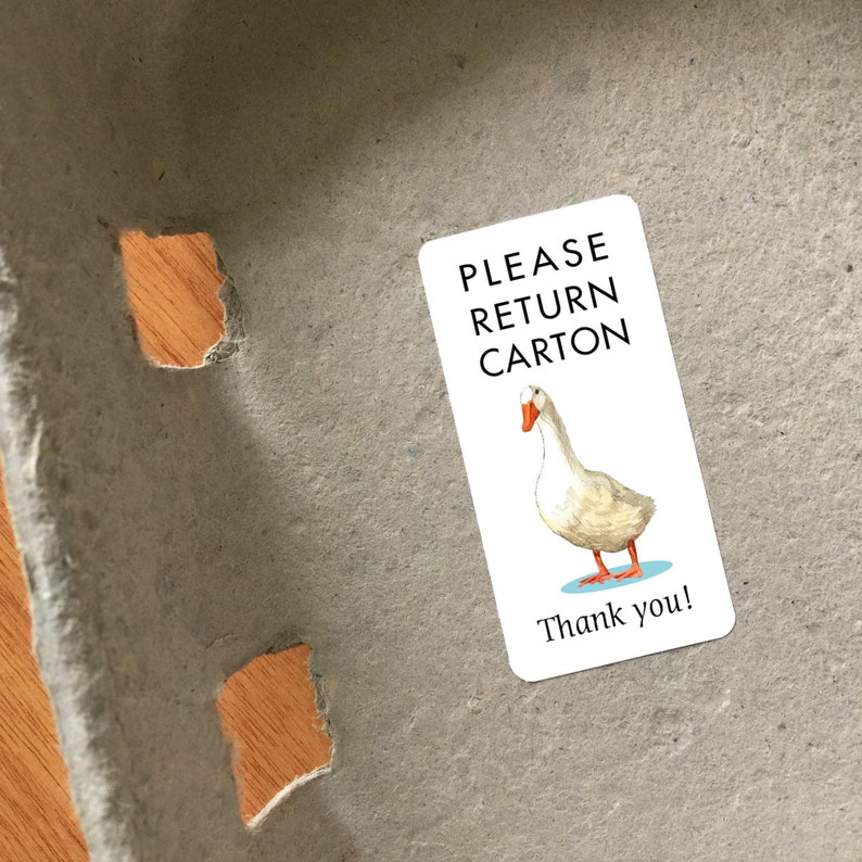 Coop Accessories 35 Please Return Carton Stickers Egg | Etsy