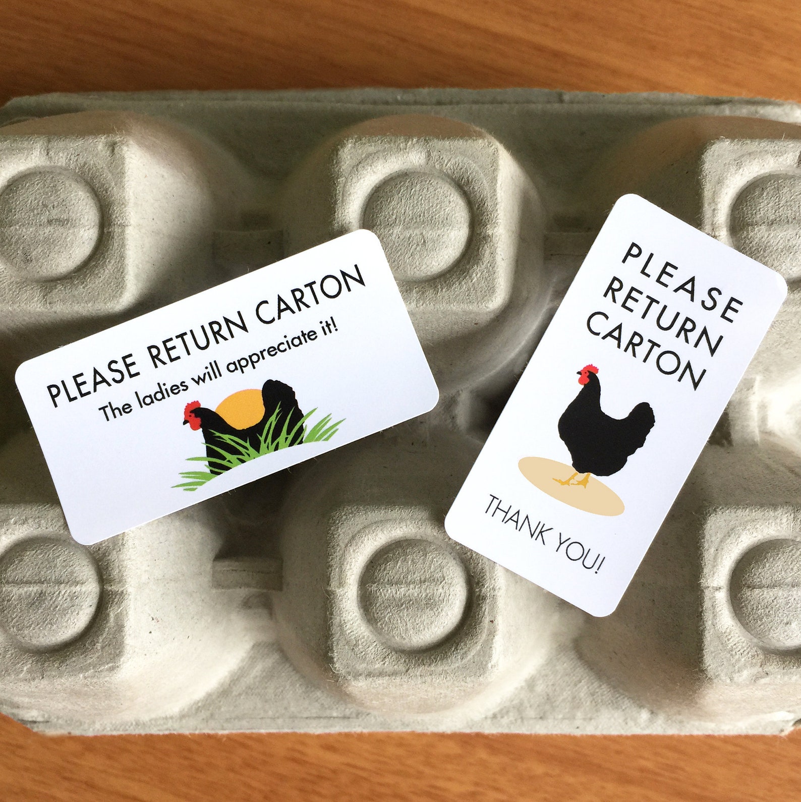 Coop Accessories 35 Please Return Carton Stickers Egg | Etsy