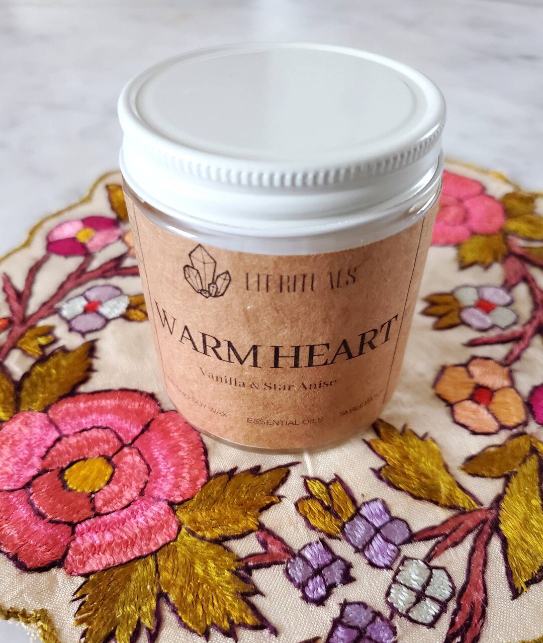 Lit Rituals Warm Heart Candle, Vanilla and Star Anise Scented Candle ...