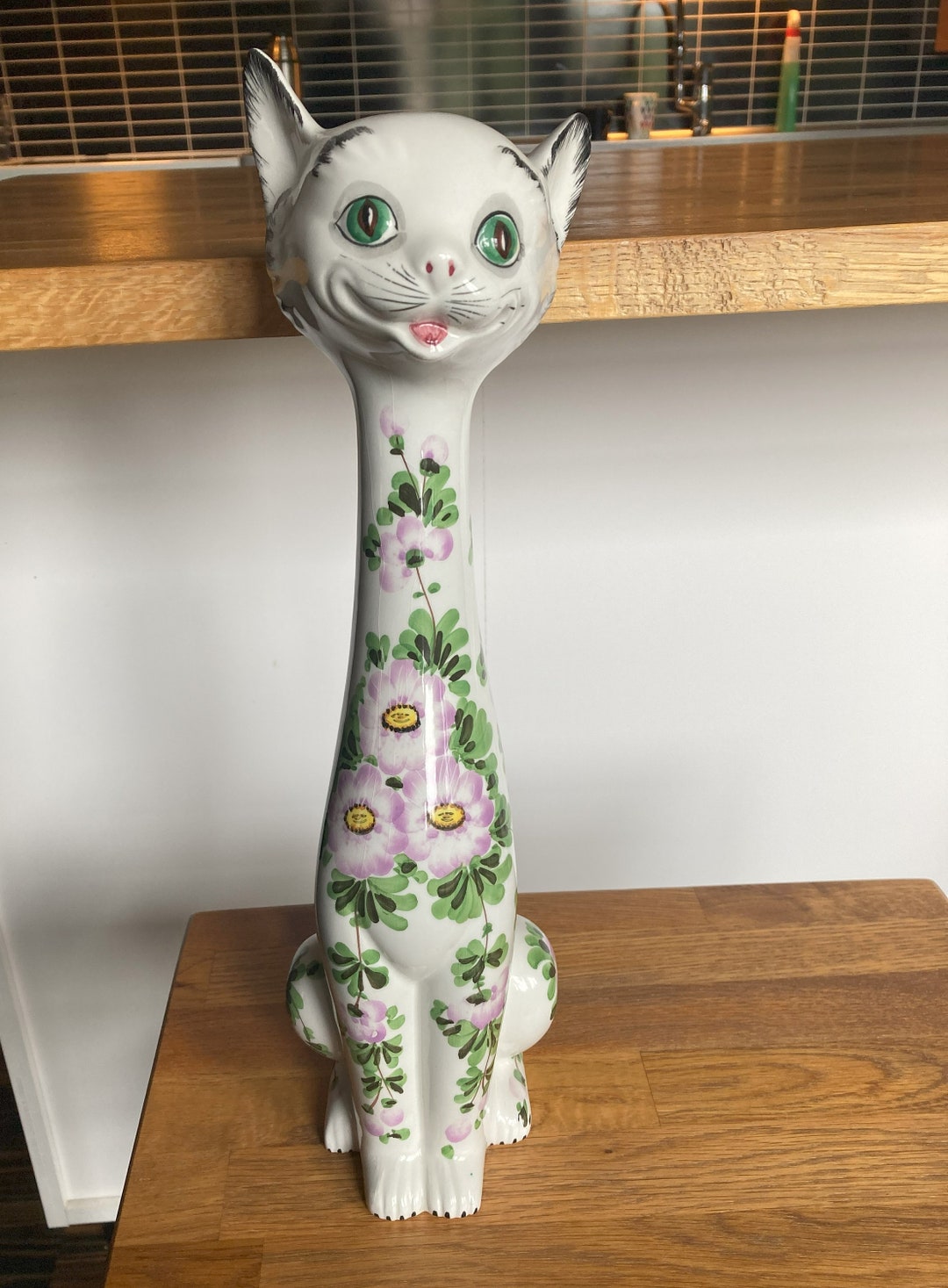 Lovely Italian Vintage Big CAT Pottery Retro Fine Italy Ceramic Art ...