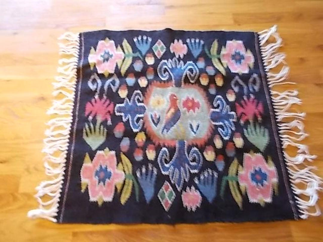 Rare Vintage Sweden Allmoge Flamsk Weaving Textile Hand Made Swedish ...